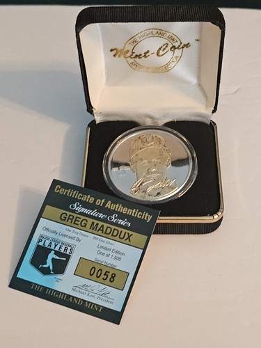 1997 Greg Maddux GOLD Signature Coin # 58 Of 1500 Highland Mint - 1 ...