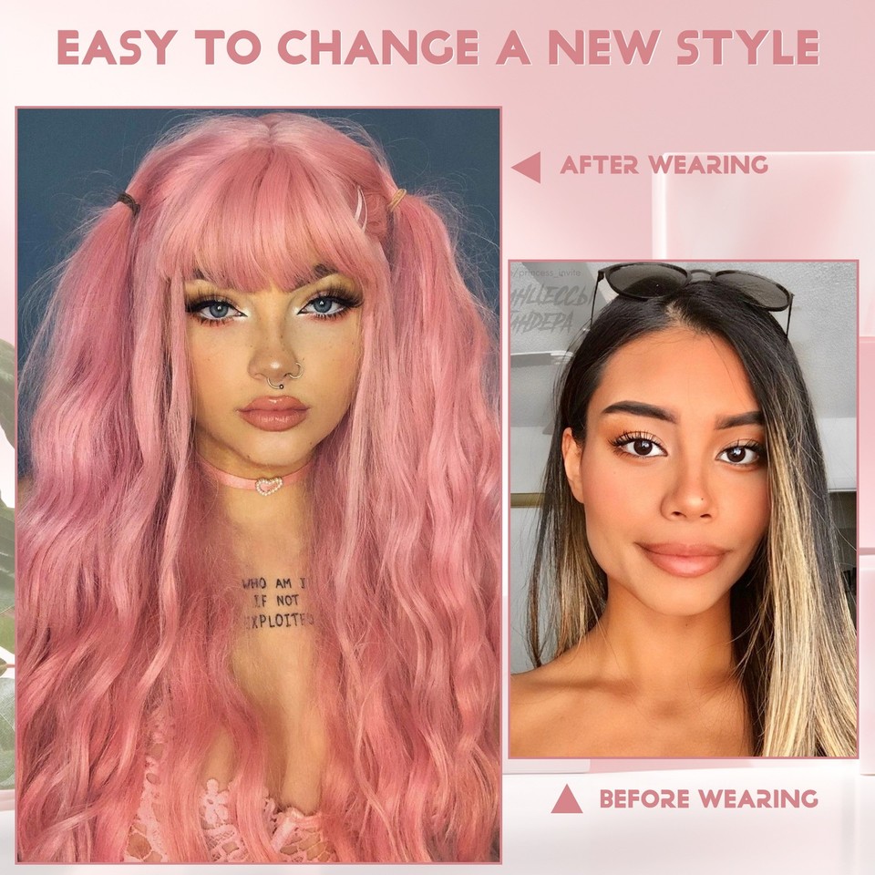 Wigs Curly Wigs for Anime Cosplay Women Long Wigs with Bangs 1057 | eBay
