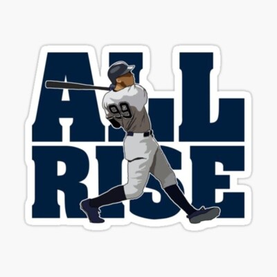 NY Yankees, All Rise, Aaron Judge, Vinyl 3" Die Cut Sticker | eBay