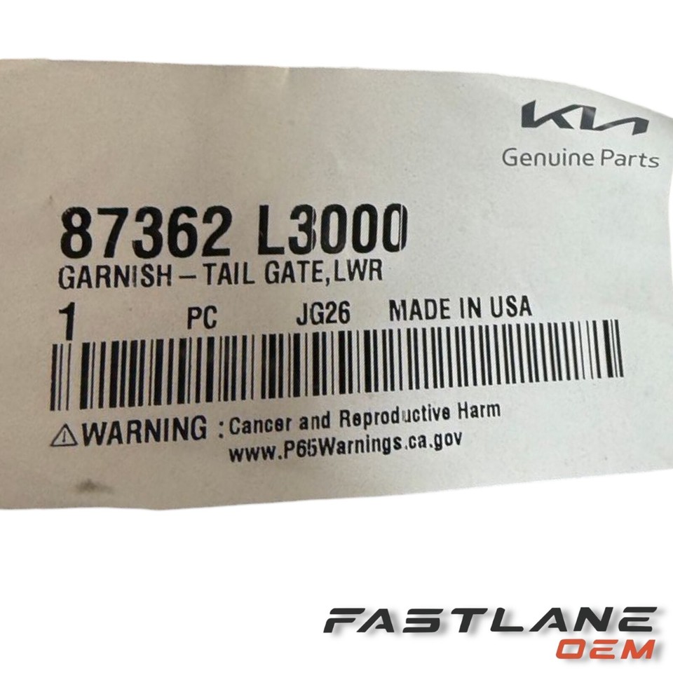 GENUINE KIA LOWER TAIL GATE GARNISH NEW OEM 87362 L3000 | eBay