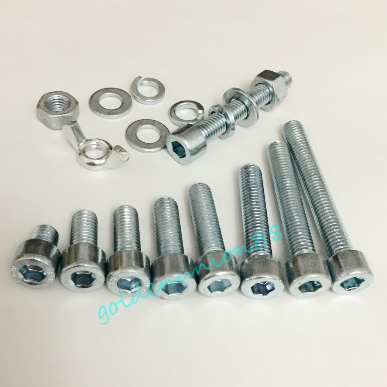 9PC M8X10/16/20/25/30/40/50/60 CS8.8 Allen Hex Socket Cap Screw Bolt ...