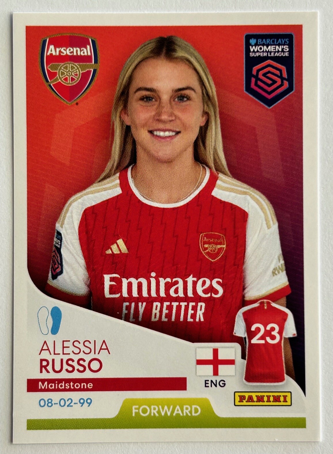 Panini Women's Super League 2024 - ARSENAL & ASTON VILLA Stickers #50 ...