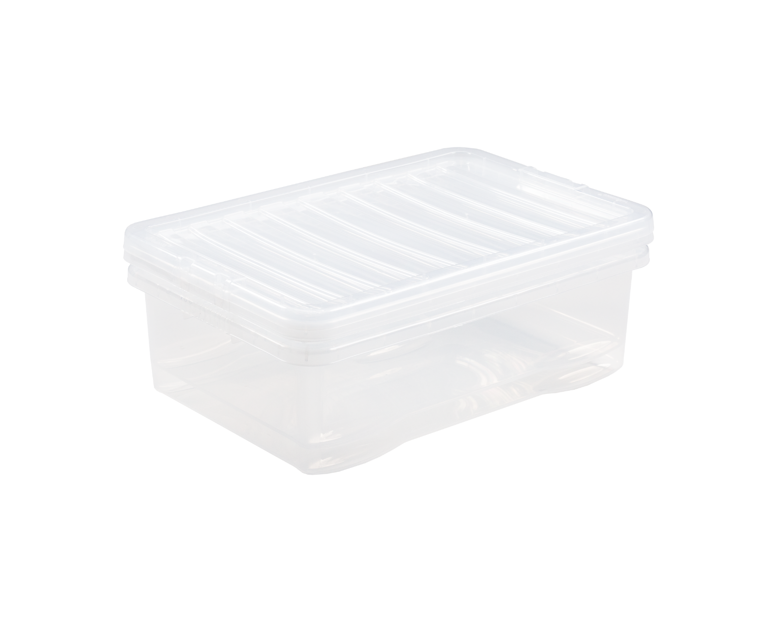 4L to 110L Storage Boxes With Lid Crystal Clear Plastic Stackable ...