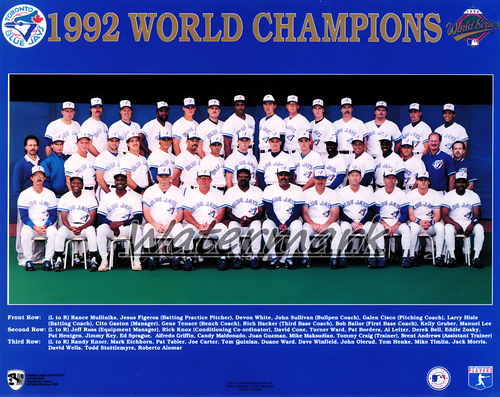 MLB 1992 Toronto Blue Jays World Champions Team Picture Color 8 X 10 ...