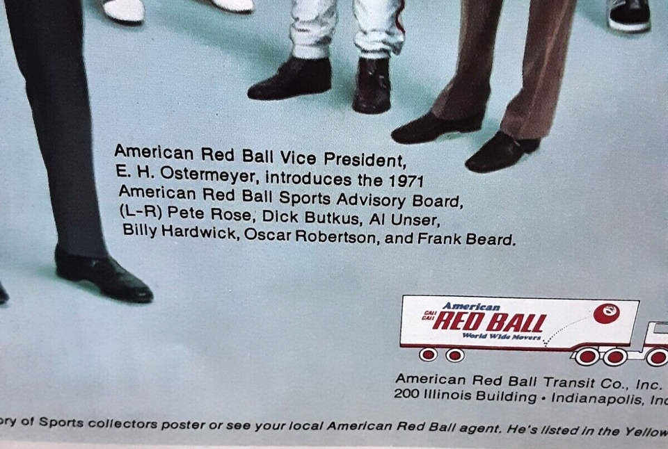 1971 Red Ball Transit Pete Rose Butkus Robertson Original Vintage Print ...