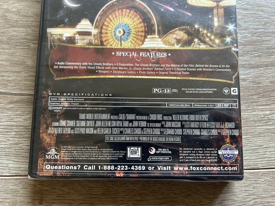 Killer Klowns From Outer Space DVD Stephen Chiodo DVD New Sealed | eBay
