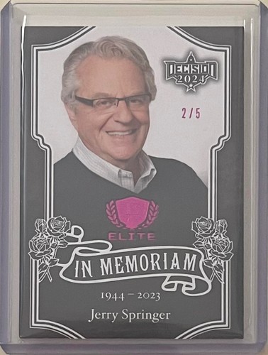 JERRY SPRINGER #/D 2/5 2024 DECISION IN MEMORIAM CARD FORMER REALITY TV ...