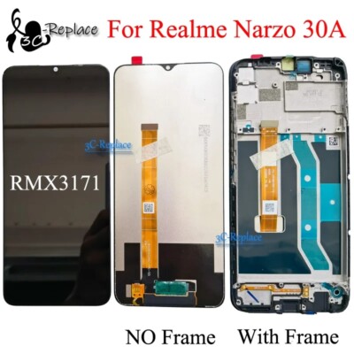 For Realme Narzo 30A RMX3171 LCD Display Touch Screen Digitizer ...