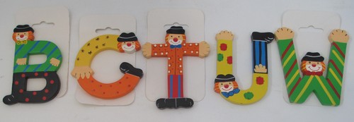 Wooden Letters, Clown Design. Price is per Letter. Some Brand New ...