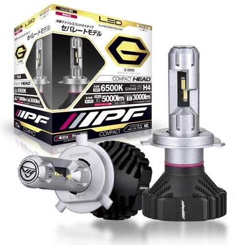 Ipf Headlight Led For Cars H4 Hi Lo Switching 5000Lm 3000Lm 6500K White ...