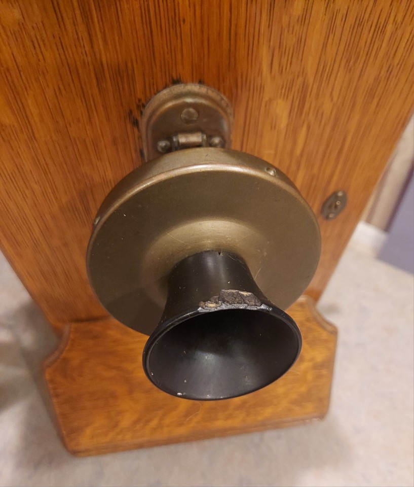 Antique Early 1900s Western Electric Hand Crank 317P Wooden Telephone 5 ...