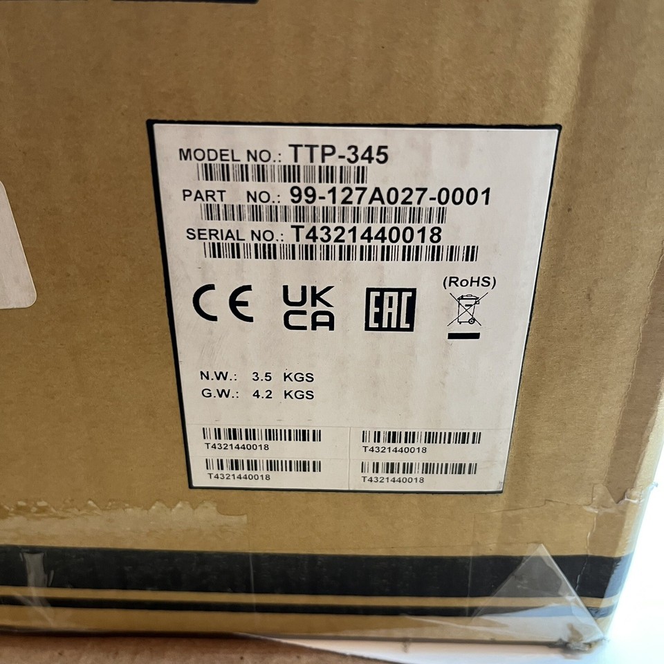 TSC TTP-345 Barcode Label Printer Brand New 99-127A027-0001 | eBay