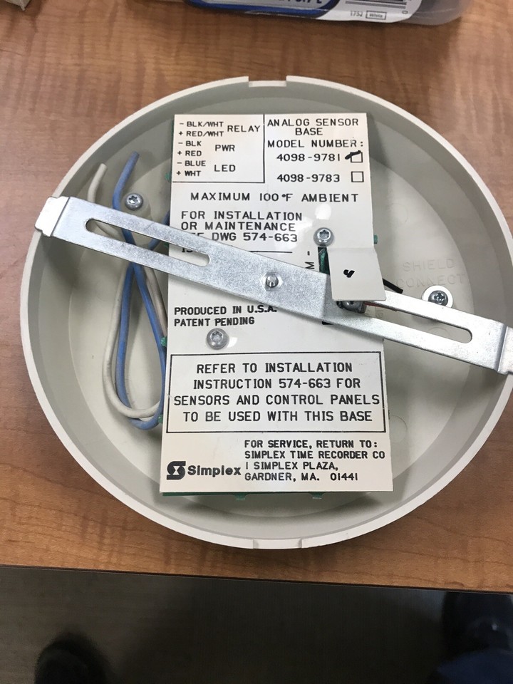 Simplex 4098-9781 Truealarm Sensor Base And True alarm Sensor | eBay