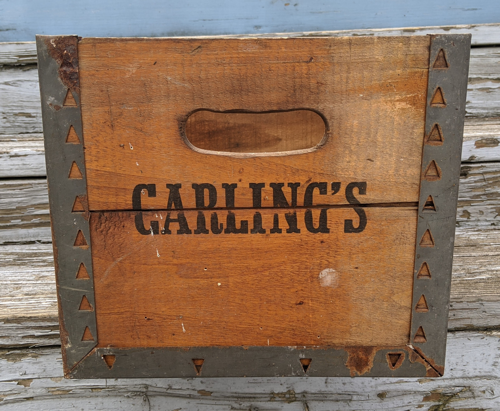 VTG Carling's Brewing Corp Wooden Crate Box Cleveland Ohio Advertising ...