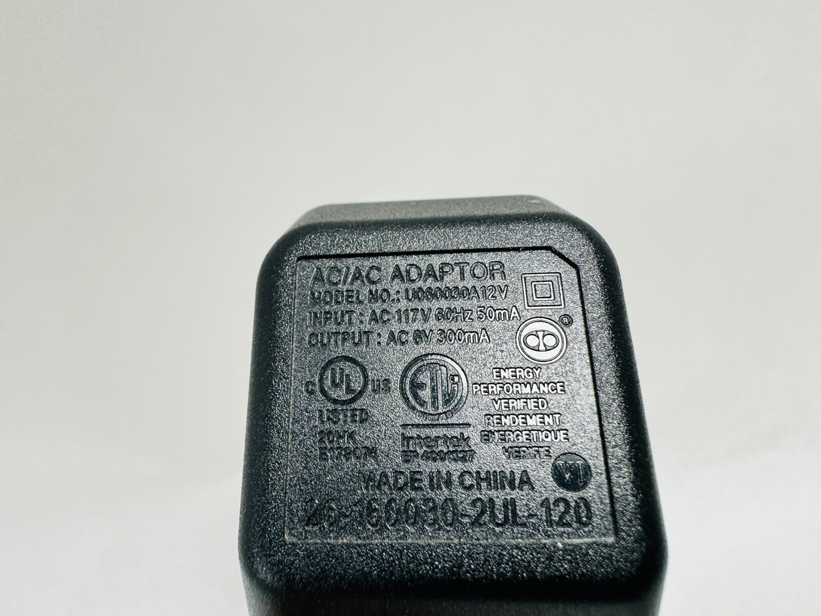 AT&T Vtech U060030A12V Cordless Phone 6 VAC 300ma AC Adapter Thin Plug ...