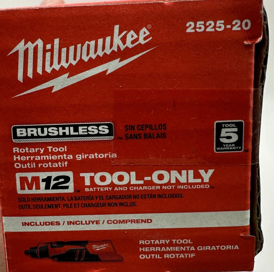 NEW! Milwaukee 2525-20 M12 12V Li-Ion Cordless Brushless Rotary Tool NO ...