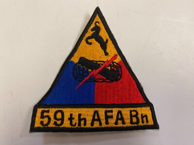 F0117 WW2 US Army Armored Tank Battalion Triangle 59th Field Artillery ...