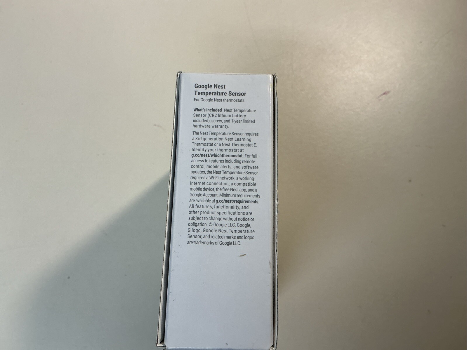 Google Nest Temperature Sensor - White (T5000SF) for sale online | eBay