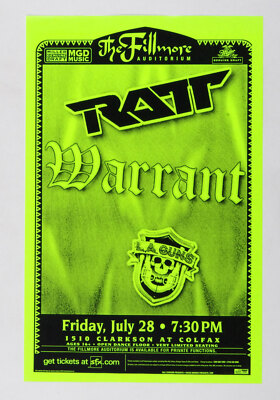Ratt Poster 2000 July28 the Fillmore Denver | eBay