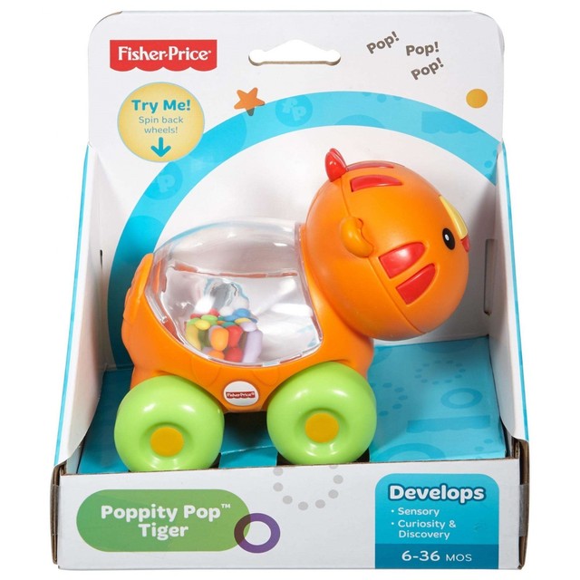 Fisher- Poppity Pop Tiger Infant Toy 6m Sensory for sale online | eBay