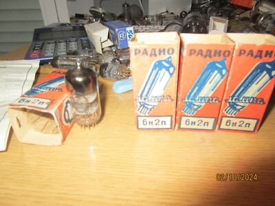 6H2n 50´S ERA FIRST EDITION TUBE VALVE LAMPE VALVOLA RÖHRE 4 PCS 6N2P ...