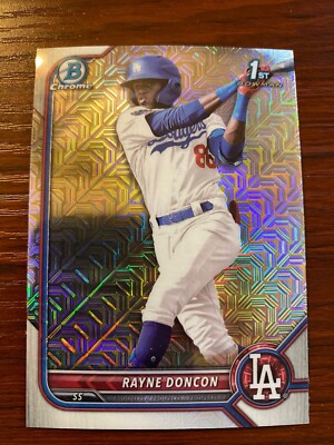Rayne Doncon 2022 Bowman Chrome Baseball Mega Mojo 1st Bowman Dodgers ...