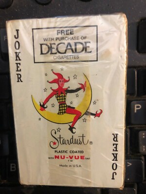 Vintage DECADE Cigarettes Playing Cards SEALED Stardust New USA Smoking ...