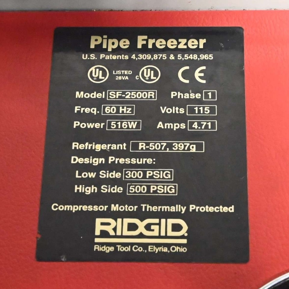 Ridgid Super Freeze SF- 2500 Pipe Freezing Unit + Warranty | eBay