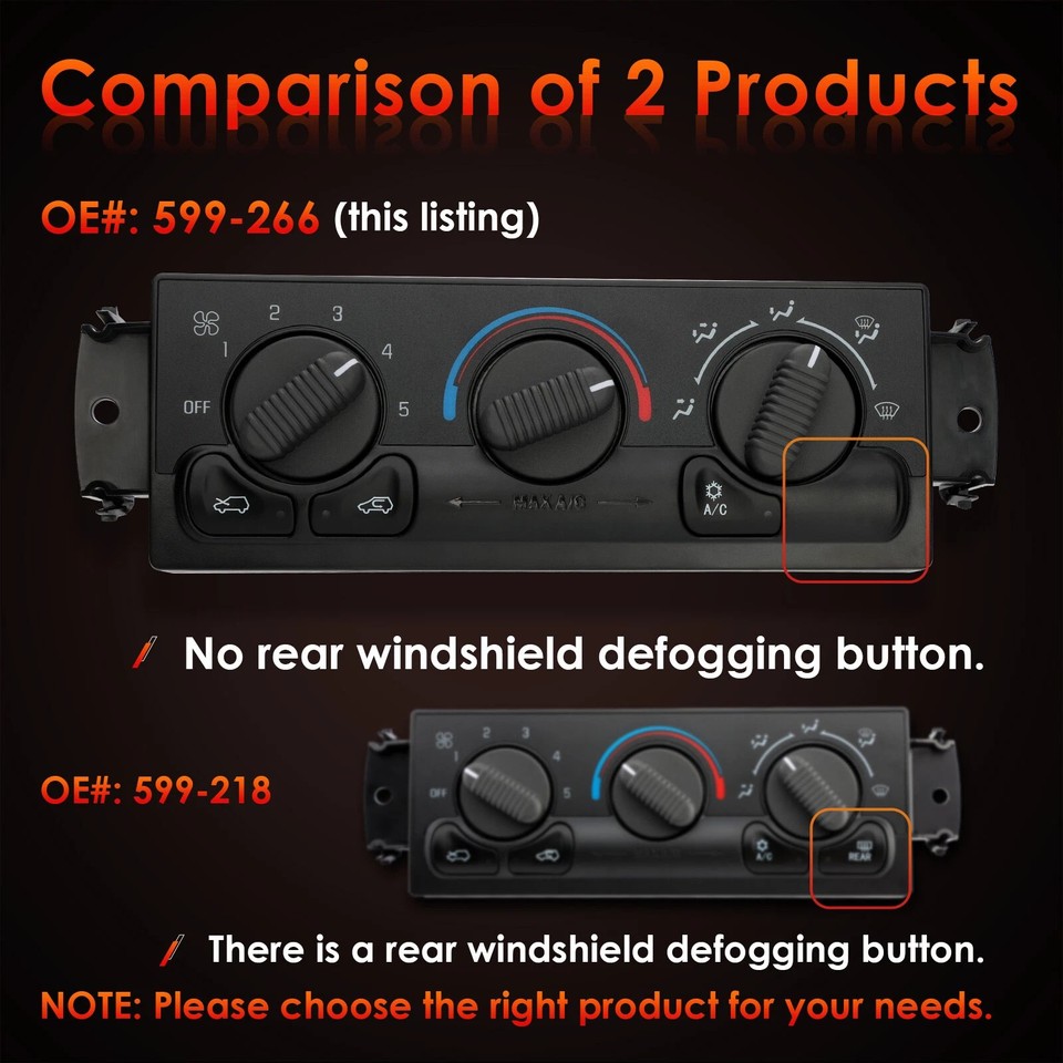 HVAC Climate Control Module Panel For 99-02 Chevy GMC Sierra Silverado ...