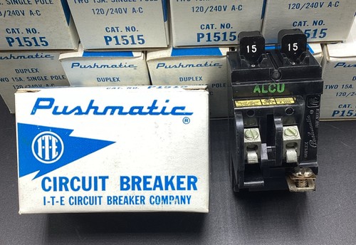 One (1) New Circuit Breaker Pushmatic P1515 15/15 Amp Two Single Pole ...