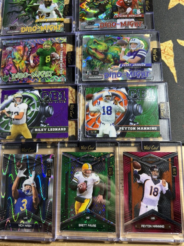 2024 Wild Card Football Lot Of 22 Cards! Dino, QB1, Alumination, Favre ...