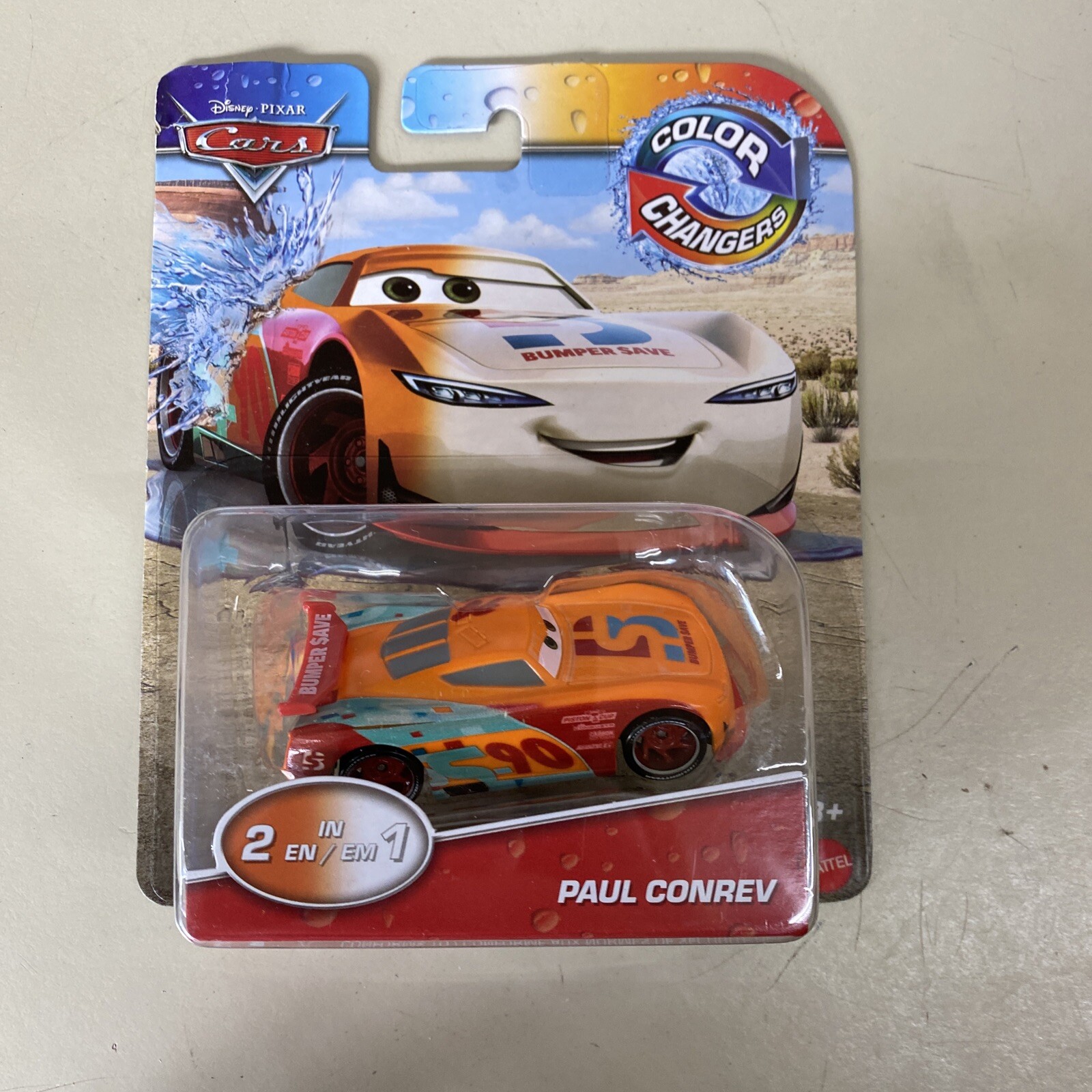 Disney Pixar Cars Color changers 1:55 Scale - Paul Conrev - Bumper Saves