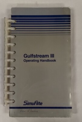 Simuflite Gulfstream III Operating Handbook-Original | eBay