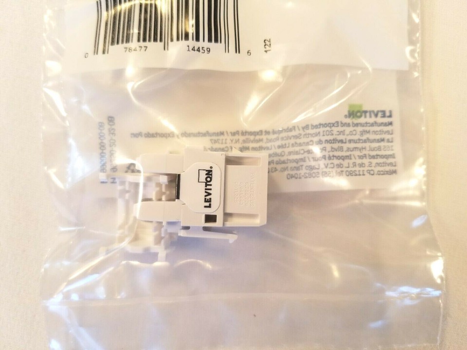 61110-RW6 Leviton eXtreme Cat 6 QuickPort Jack, White - 48 PACK | eBay