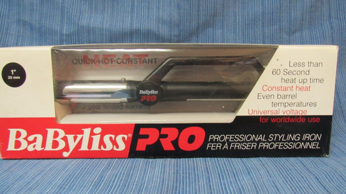 BaByliss Pro MARCEL 1" CHROME Curling Iron -60 sec heat-up -- NEW ...