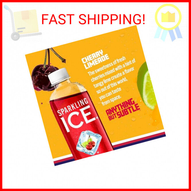 Sparkling Ice, Cherry Limeade Sparkling Water, Zero Sugar Flavored ...