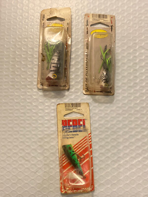 3 Topwater Lures -Poppers (2 Hula Poppers + 1 Rebel Pop-R) New Lures ...