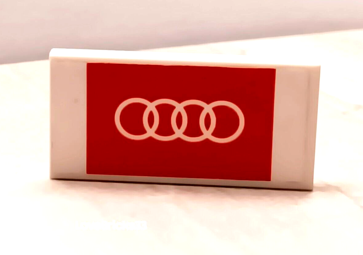 LEGO Audi Sticker Tile 2x4 Red 4 Rings Car Dealership Banner Sign ...