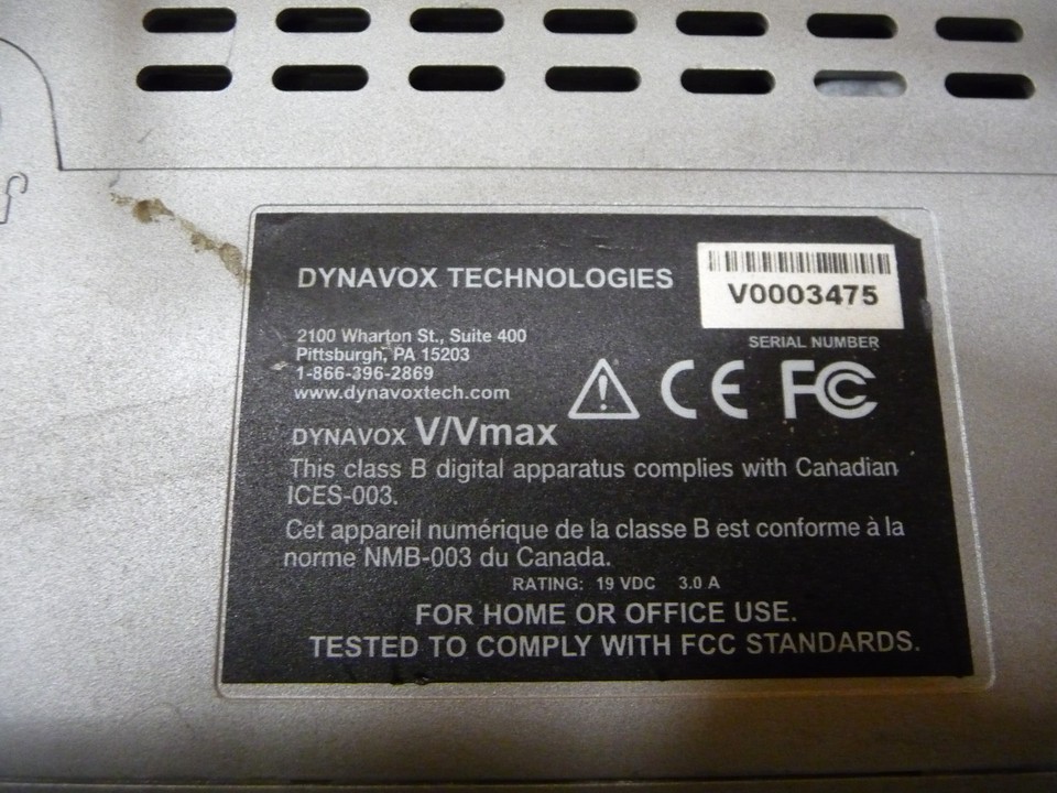DYNAVOX COMMUNICATION SYSTEM SPEECH DEVICE | eBay