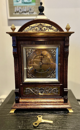1888 Antique Lenzkirch Large Bracket or Mantel Clock Petit Sonnerie In ...