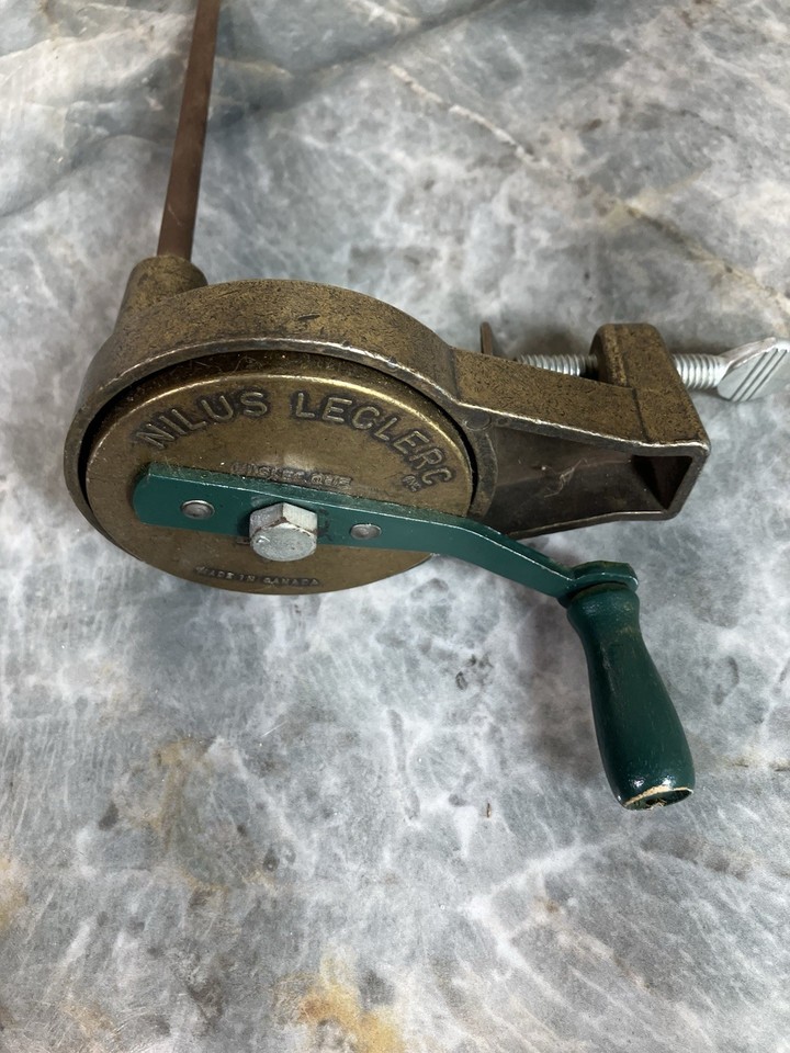 Vintage Nilus LeClerc Brass Weaving Loom D-310 Hand Crank Bobbin Winder ...