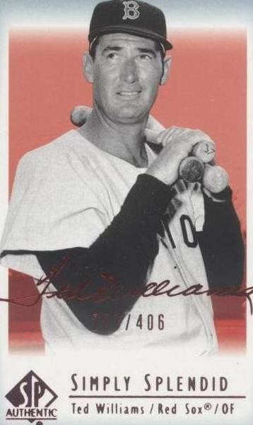 2003 SP Authentic - Simply Splendid Ted Williams #TW6 /406 for sale ...