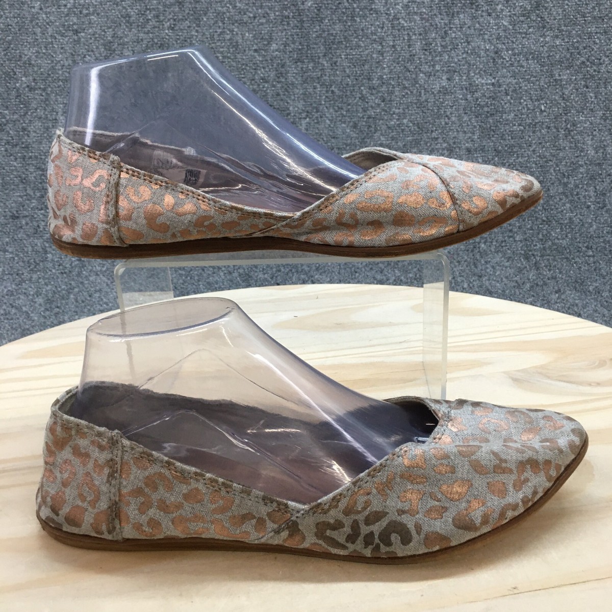 Leopard Print Toms Ballet Flats Toms Leopard Print Sequin Canvas Sz 11