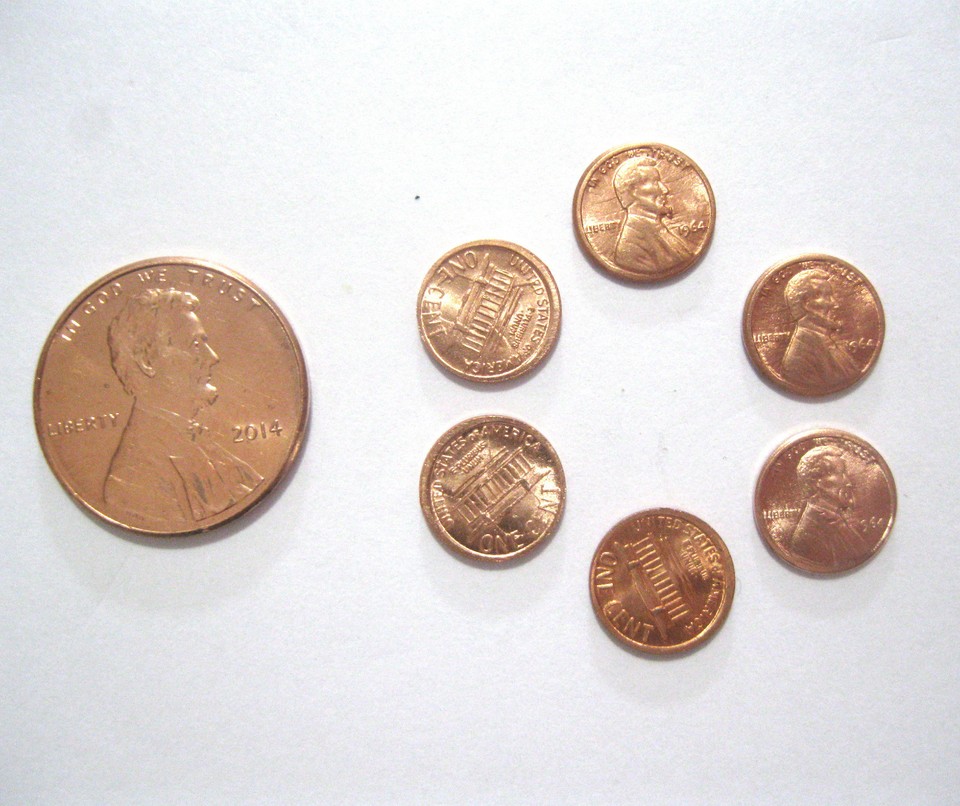 6 Mini Pennys Shrinking Penny Money Joke Coin Magic Trick | eBay