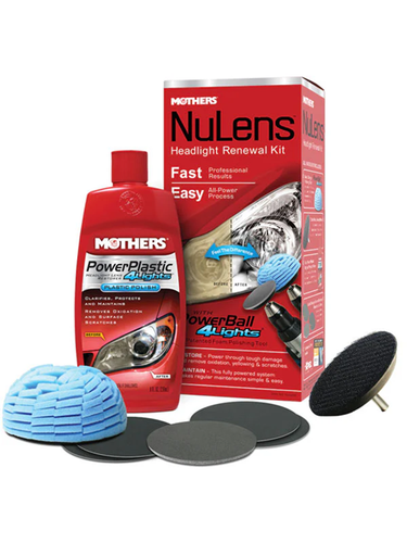 Mothers Headlight Polishing Kit Powerball 4 Lights Compound Buff 7251 ...