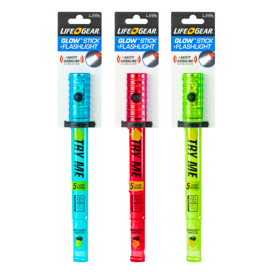 Life Gear LED Glowstick + Flashlight - 12 pack - Assorted Colors | eBay
