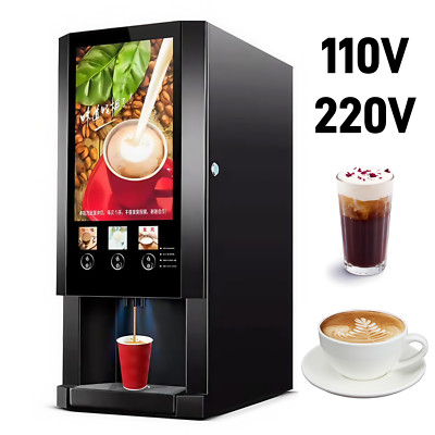 3 Flavors Instant Coffee Maker Office Coffee Machine Commercial Coffee ...
