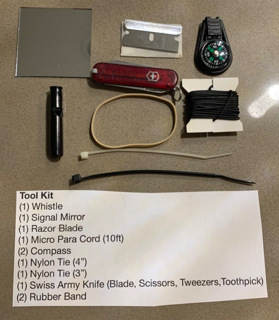 🆘 Emergency Bug Out Survival Prepper Kit Fire Fishing First Aid Sewing ...