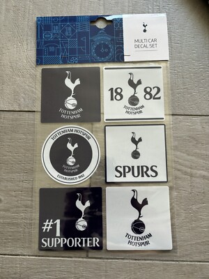 Official Tottenham Hotspur FC Spurs Multi Car Window Set Of 6 Stickers ...