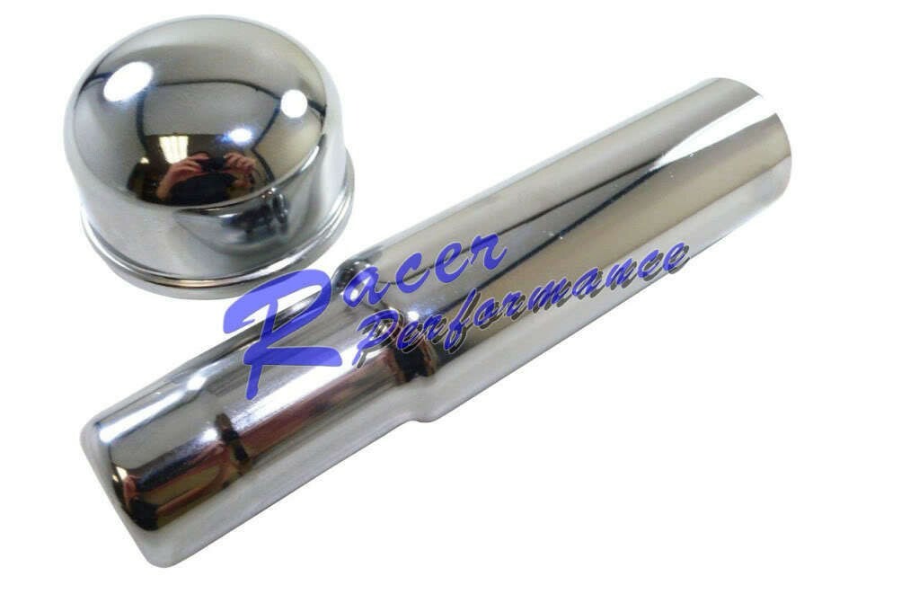 Chevy Chrome Oil Filler Tube & Oil Cap Intake Manifold SBC BBC 265 283 ...